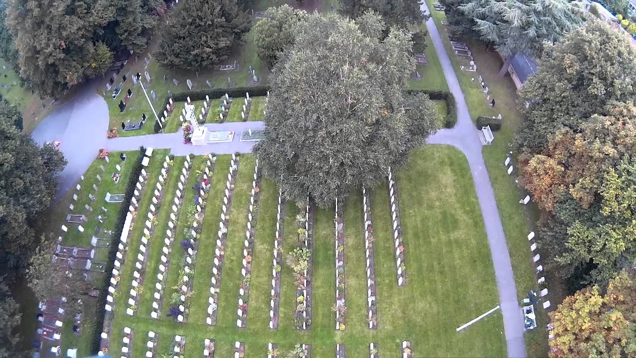 Drone footage of Newark Cemetery - YouTube