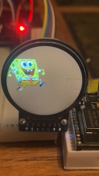 Esp32 With A 1.28” Round LCD GC9A01 Running a SpongeBob Example Script ...