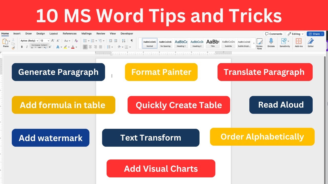 Top 10 Tips and Tricks of Ms Word | Ms Word top 10 Tips - YouTube