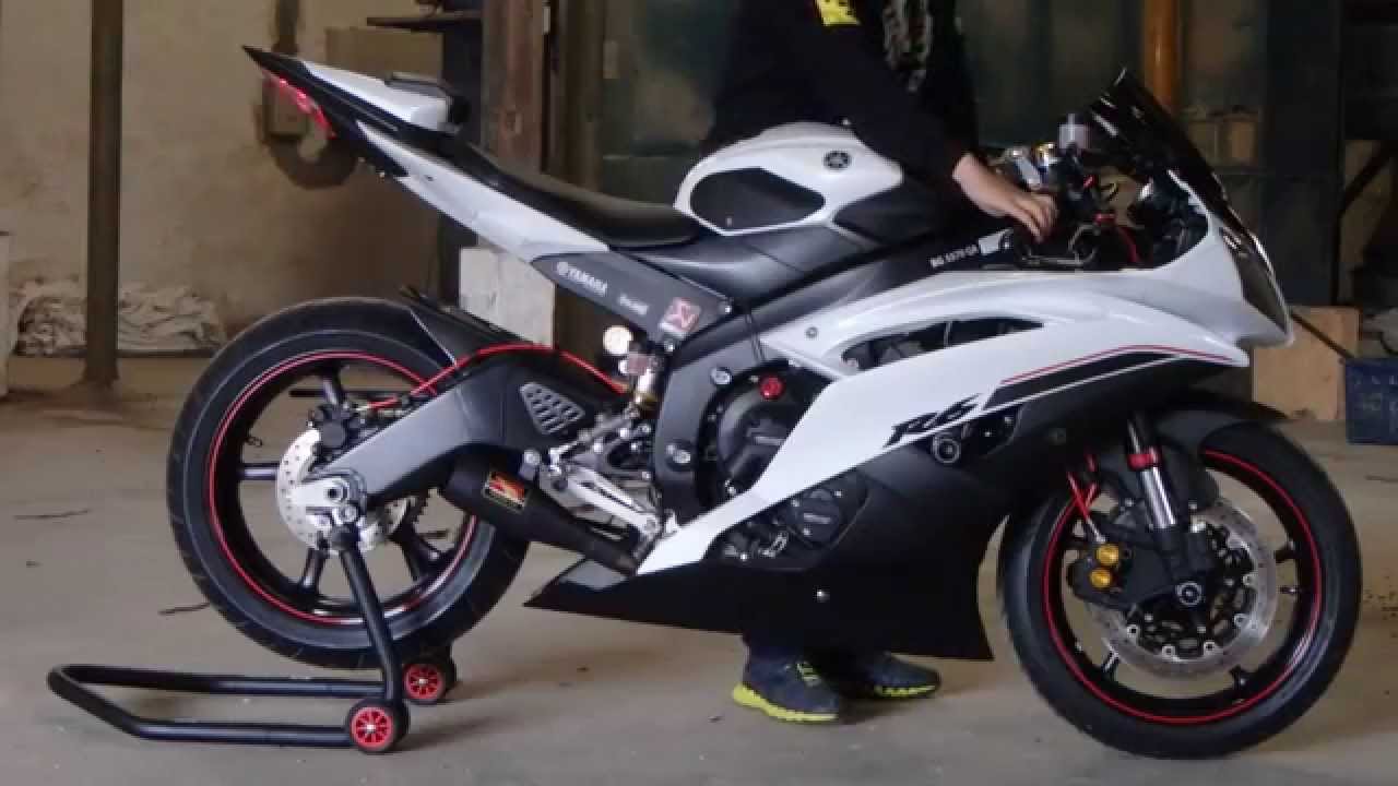 Yamaha R6'14 - Exhaust WERKES GP (No Baffle) - YouTube