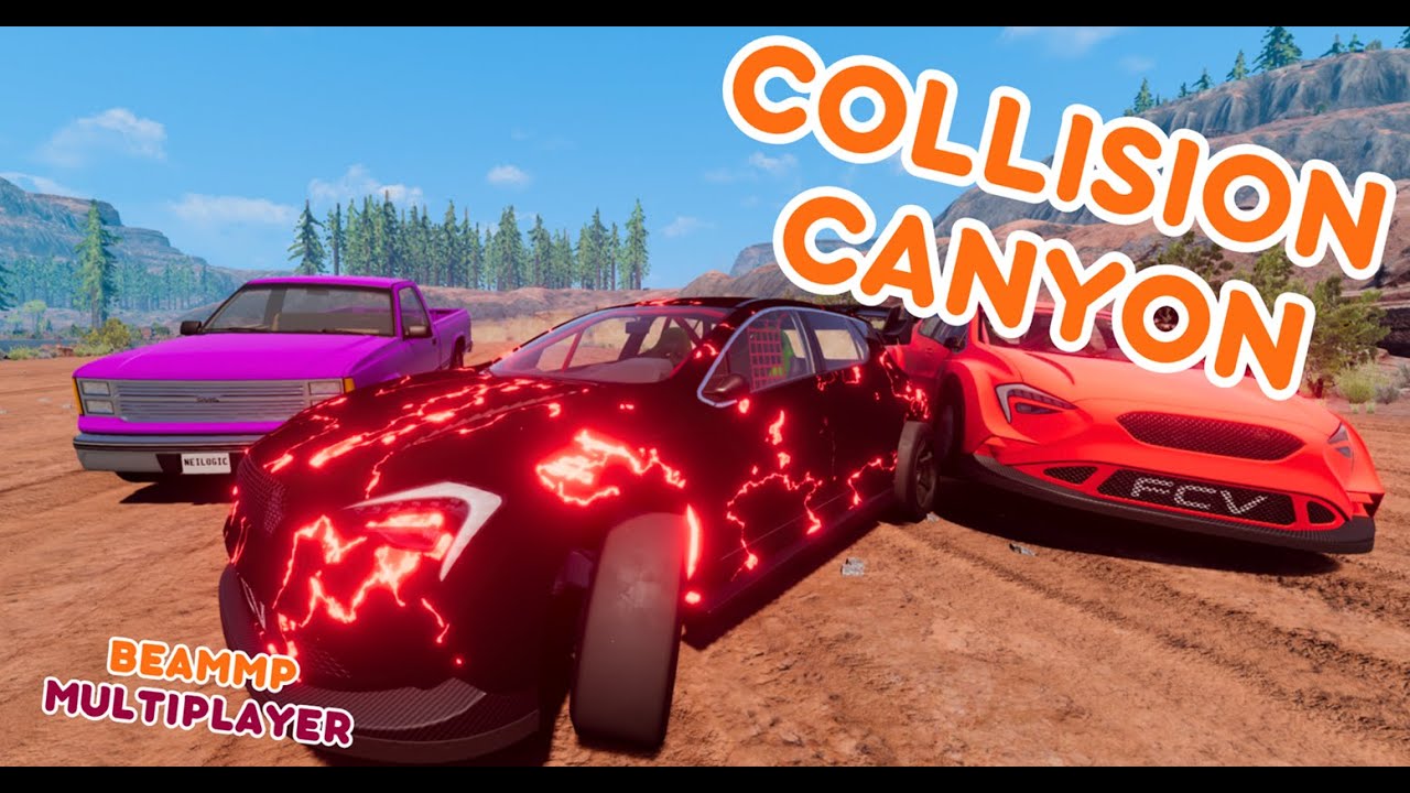 Racing Collision Canyon in BeamNG Drive 🚗🌄 - YouTube