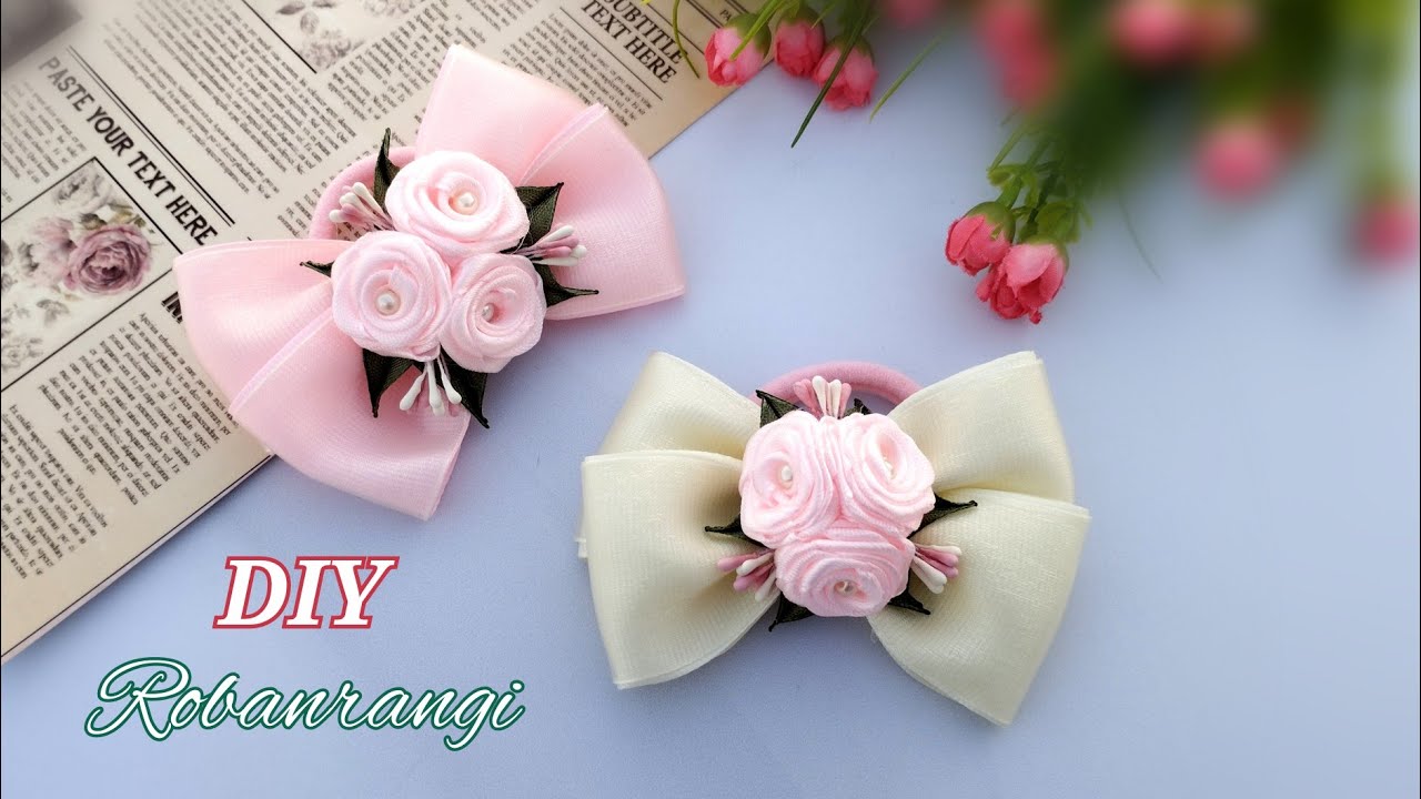 "Step-by-Step Ribbon Flower Hair Bow Guide | Creative Tutorial" - YouTube