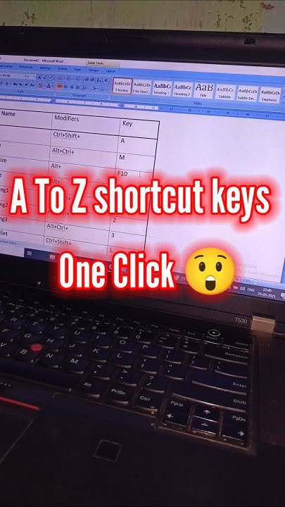 all shortcut keys in just one click 🤯 | quick trick| MS word| #shorts #computer #msword - YouTube