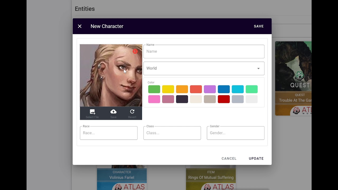 Atlas Worlds - Character Creation - YouTube