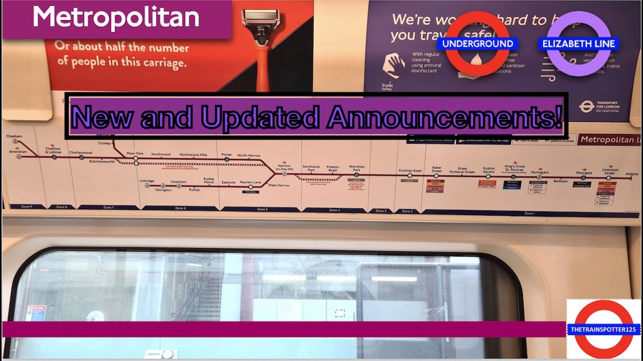 NEW AND UPDATED Announcements on the Metropolitan Line - YouTube