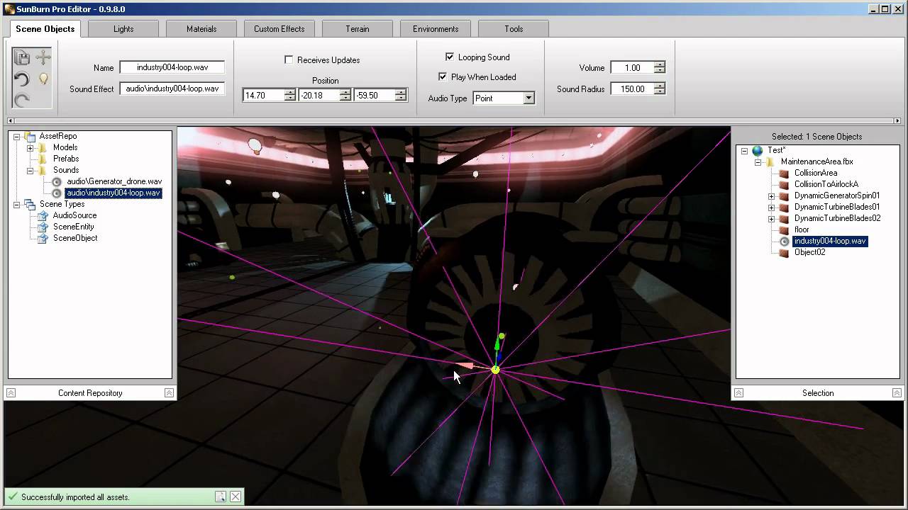 SunBurn Game Engine for XNA - 3D Audio Emitters - YouTube