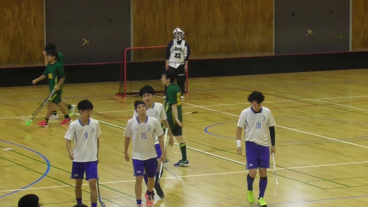 2018 Men's Japan Floorball League 駿河台大学 vs ROV - YouTube