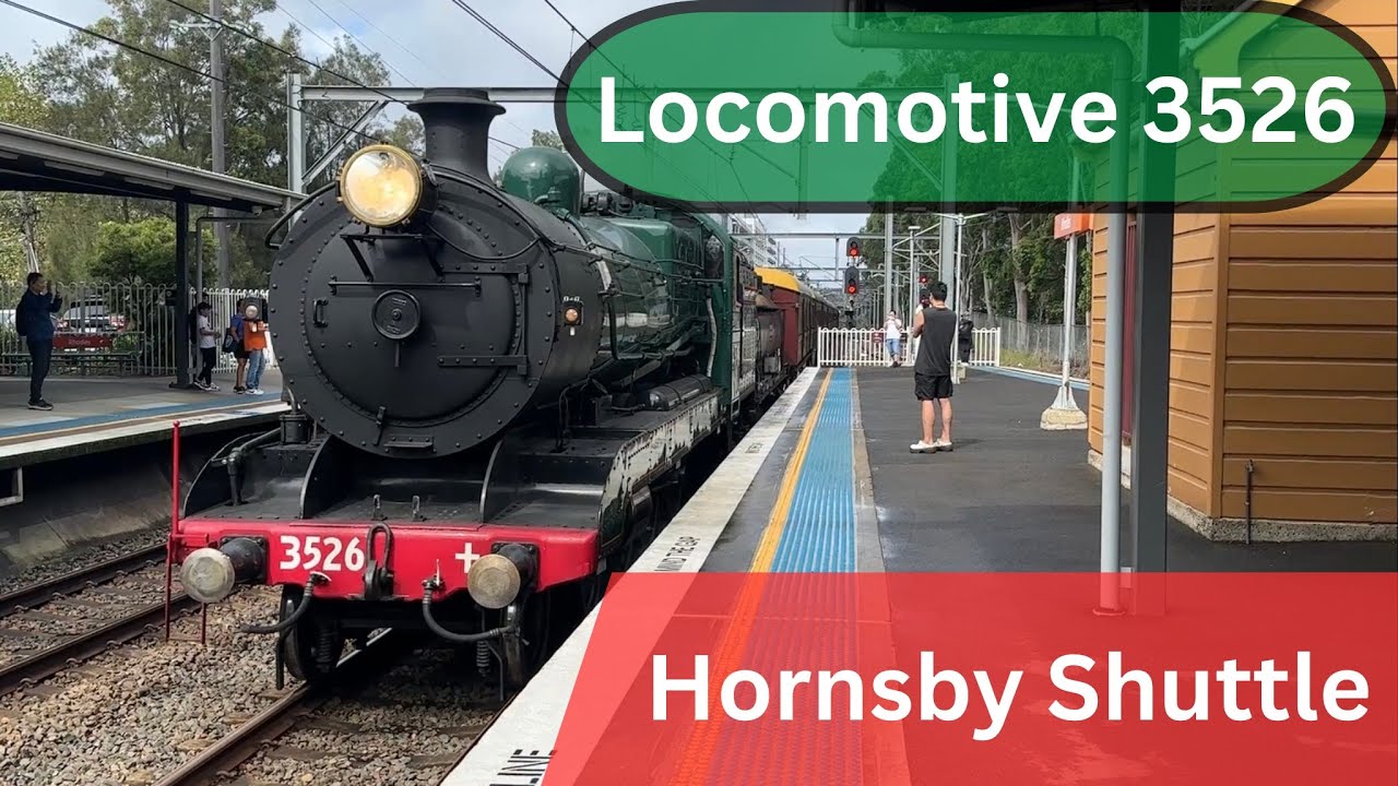 Steam Locomotive 3526 | Hornsby Shuttle Runs - March 2025 - YouTube