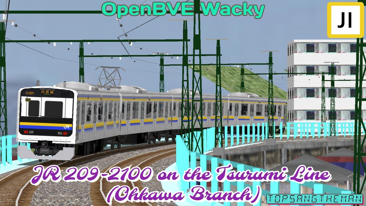 OpenBVE Wacky - JR 209-2100 on the Tsurumi Line (Ohkawa Branch) - YouTube