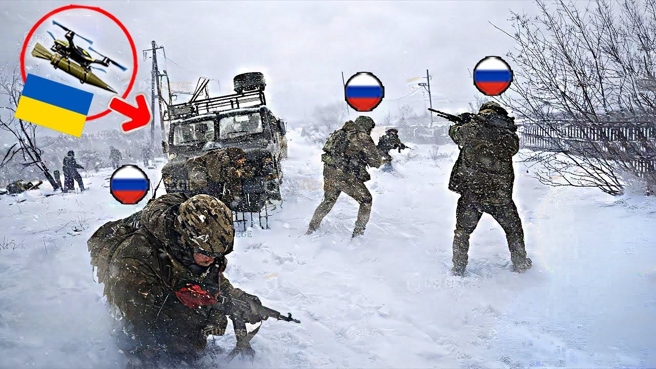 FPV Ambush on Russian Soldiers Filmed on GoPro - Russian Troops Were ...