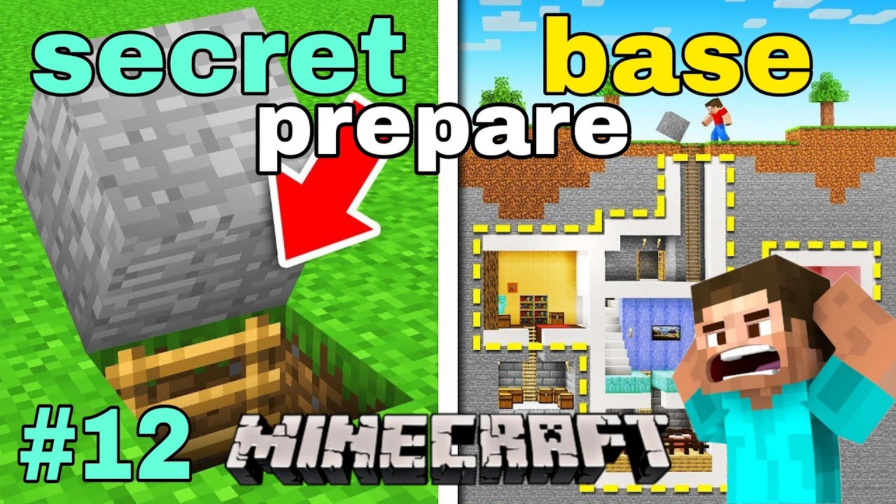 SECRET BASE || PREPARED SECRET BASE IN MINECRAFT #12 minecraft - YouTube