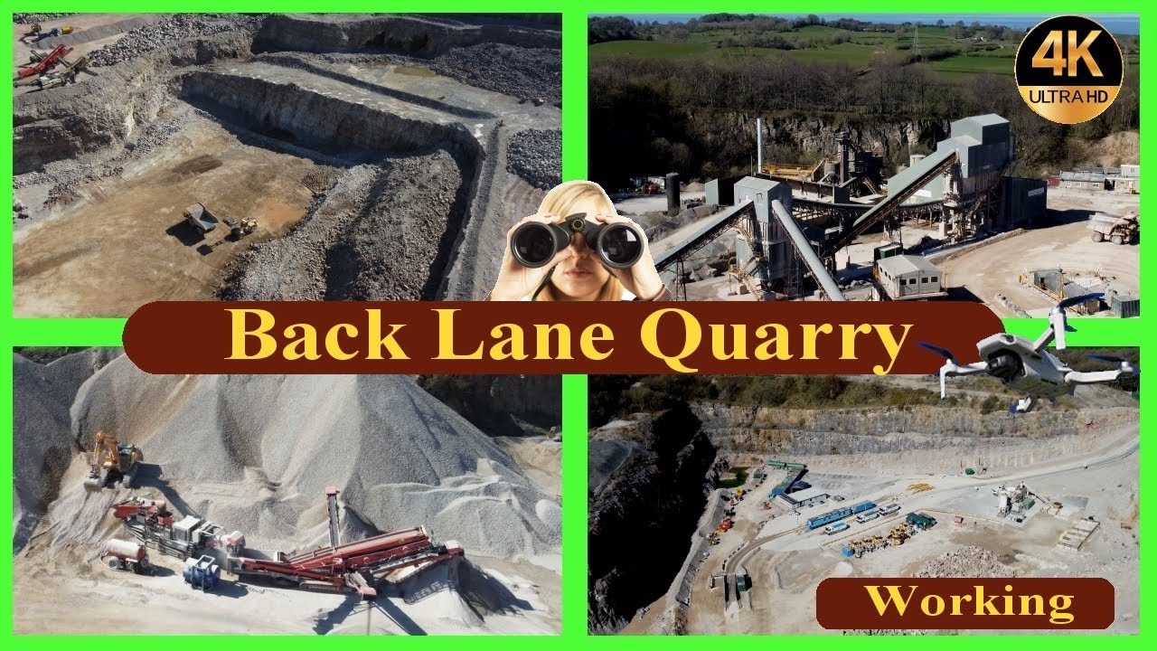 👷 A Rare View of a Working Quarry 👷. Back Lane Quarry in 4k Ultra HD ...