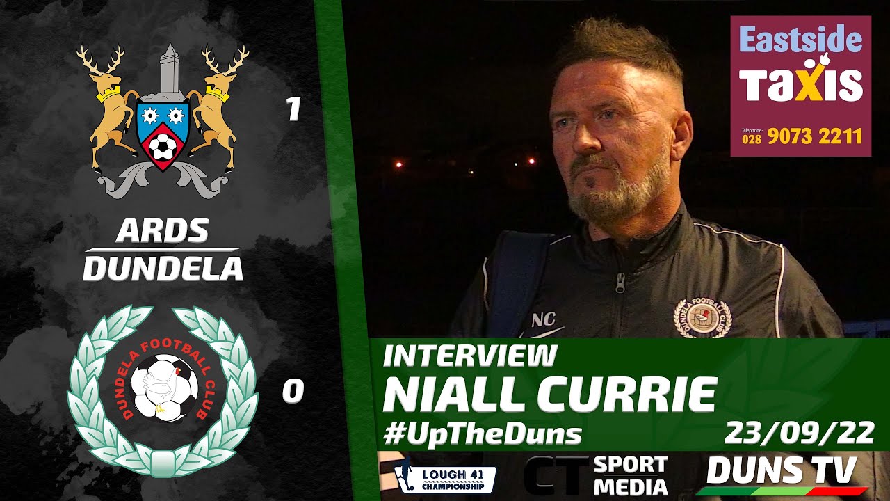 Niall Currie Interview - Ards Vs Dundela - 23rd September 2022 - YouTube