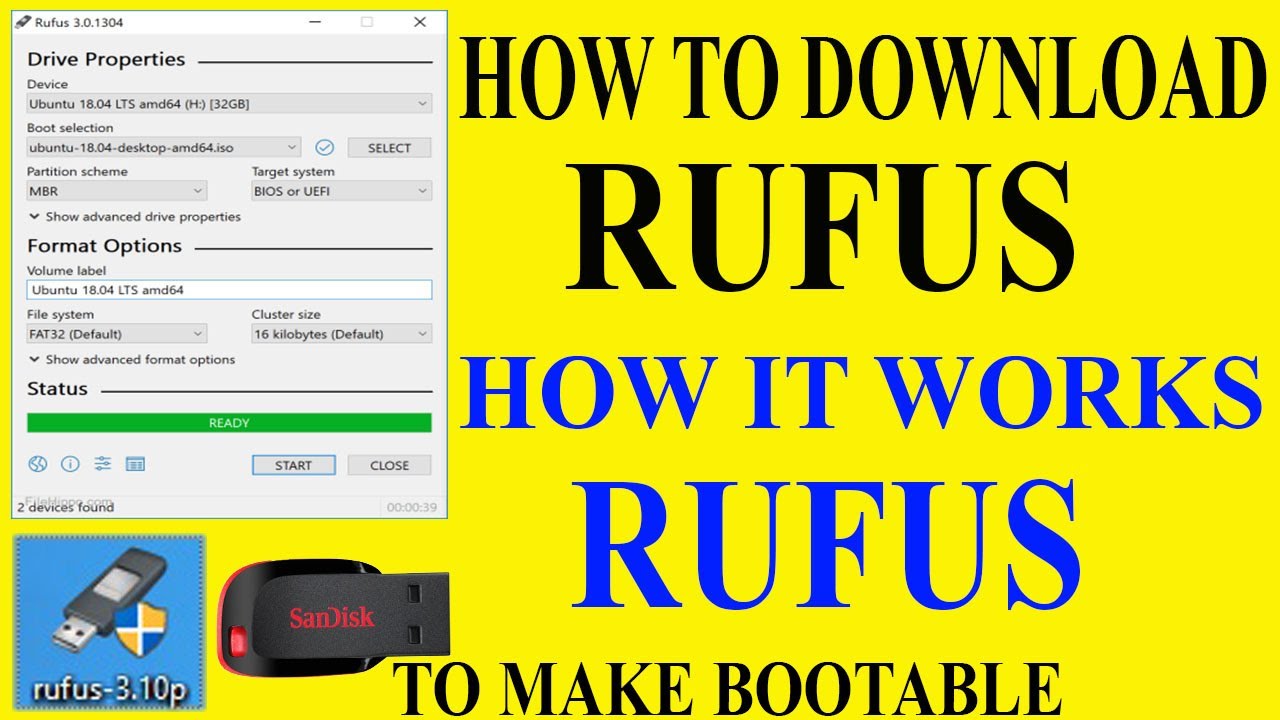 How to download RUFUS and how it works to make bootable windows iso ...