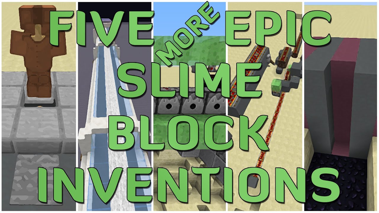 Minecraft 1.8: Five MORE Epic Slime Block Inventions! - YouTube