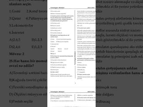 Texnologiya Bələdçisi Test toplusu