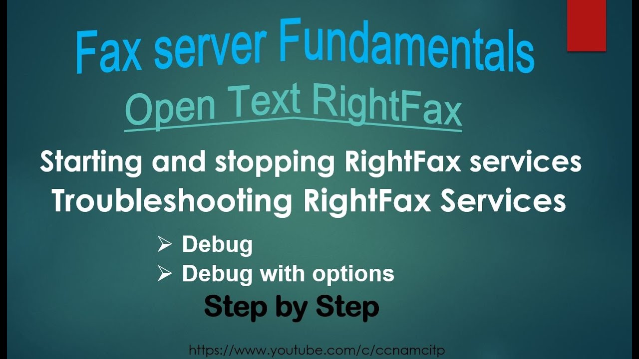 Troubleshooting RightFax Services, Starting & stopping RightFax ...