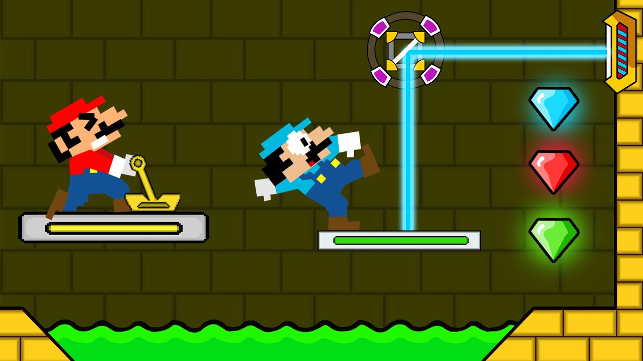 Mario HOT & Mario ICE Escape the Watergirl and Fireboy (Part 55) - YouTube