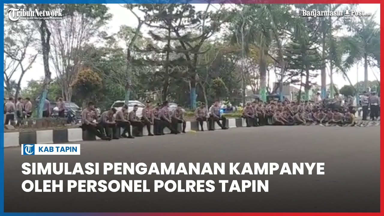 Simulasi Pengamanan Kampanye Oleh Personel Polres Tapin - YouTube