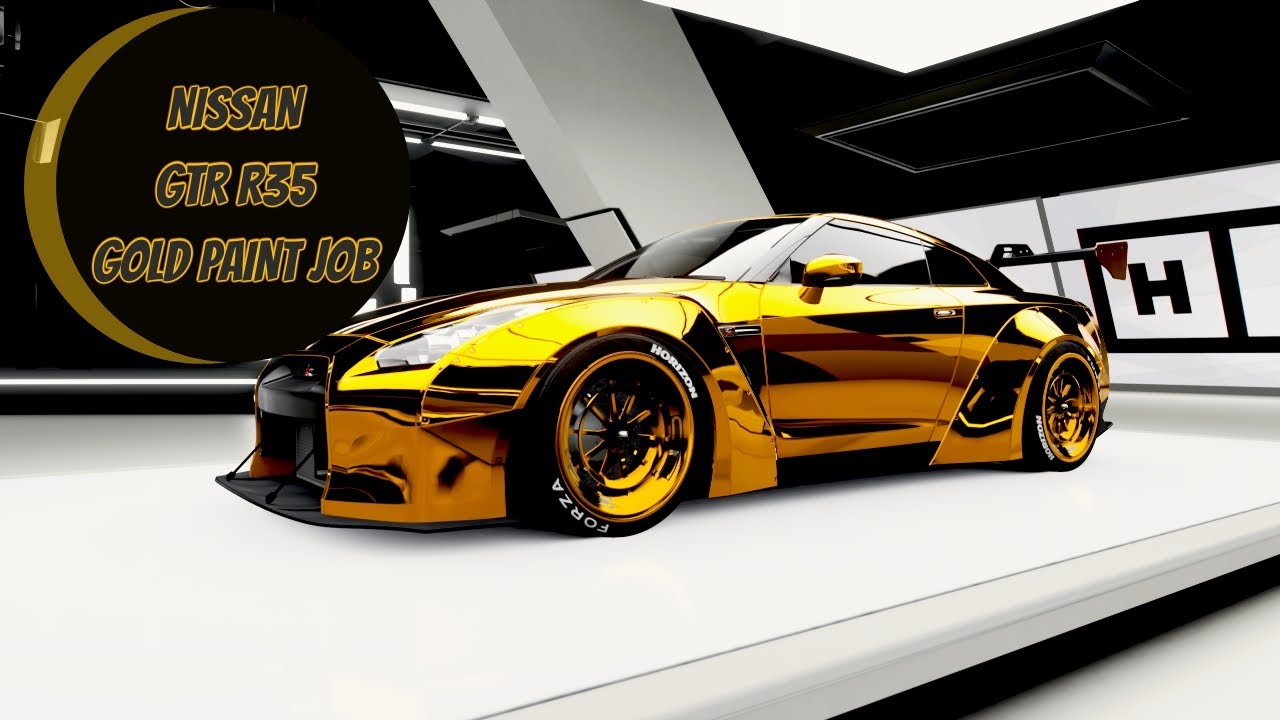 Nissan GTR R35 Libertywalk WideBody Kit Gold Paint Job - YouTube