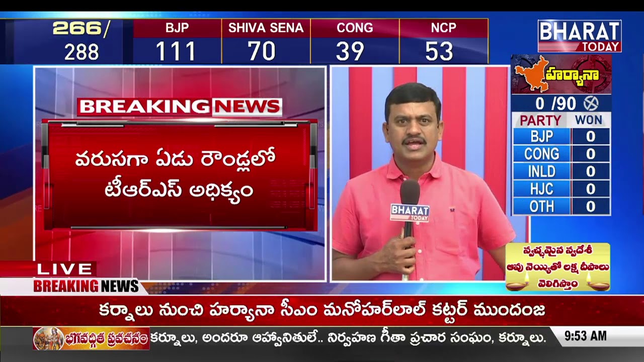 Huzurnagar Bypoll Live Updates || TRS Leads In Huzurnagar Constituency ...
