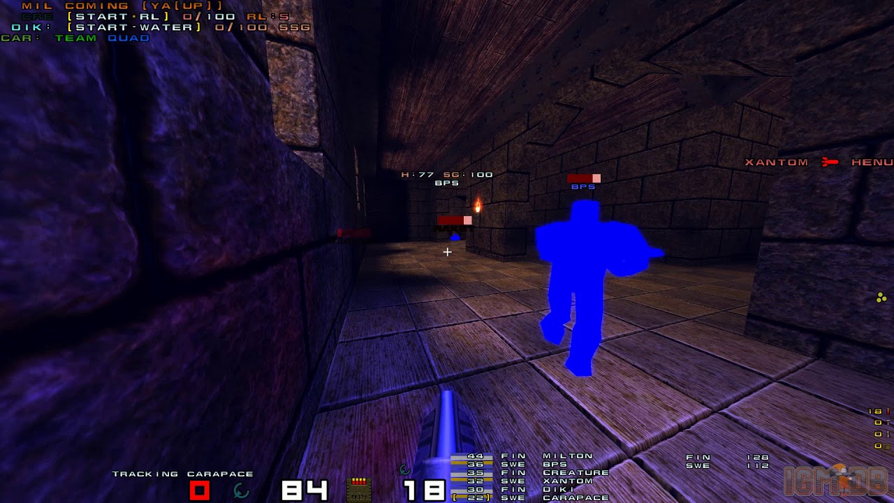 Quake 1/QuakeWorld: GetQuad Nations League Final FIN vs SWE e1m2 map 1/ ...
