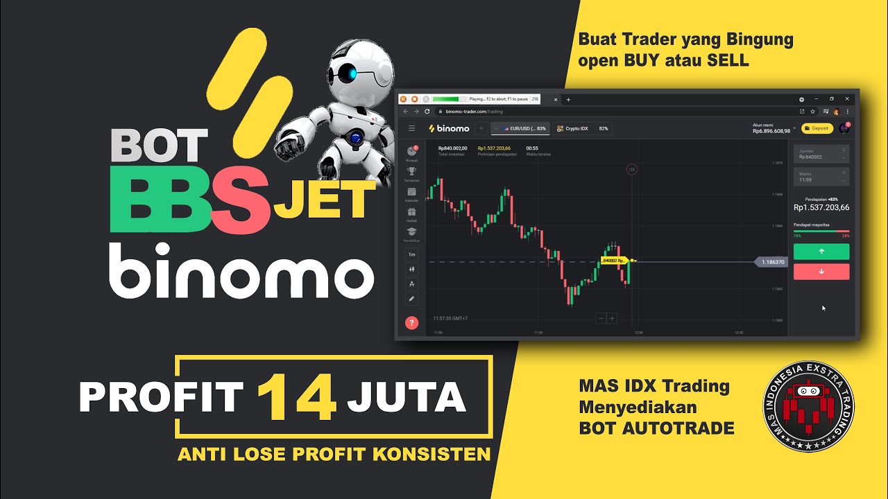 🔴BOT BBSJET BINOMO🔴MODAL 5 JUTA PROFIT 14 JUTA 1 JAM// MAS IDX Trading ...