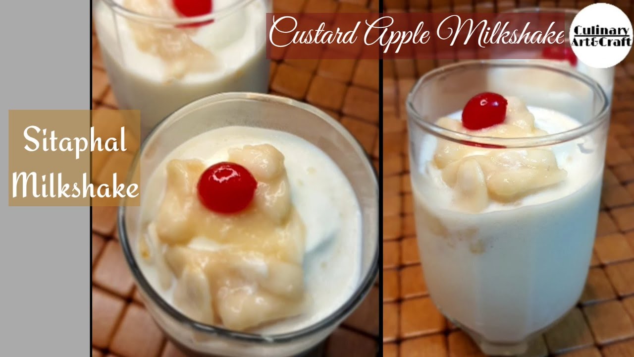Sitaphal Milkshake Easy Recipe | Custard Apple Milkshake | Sitaphal ...