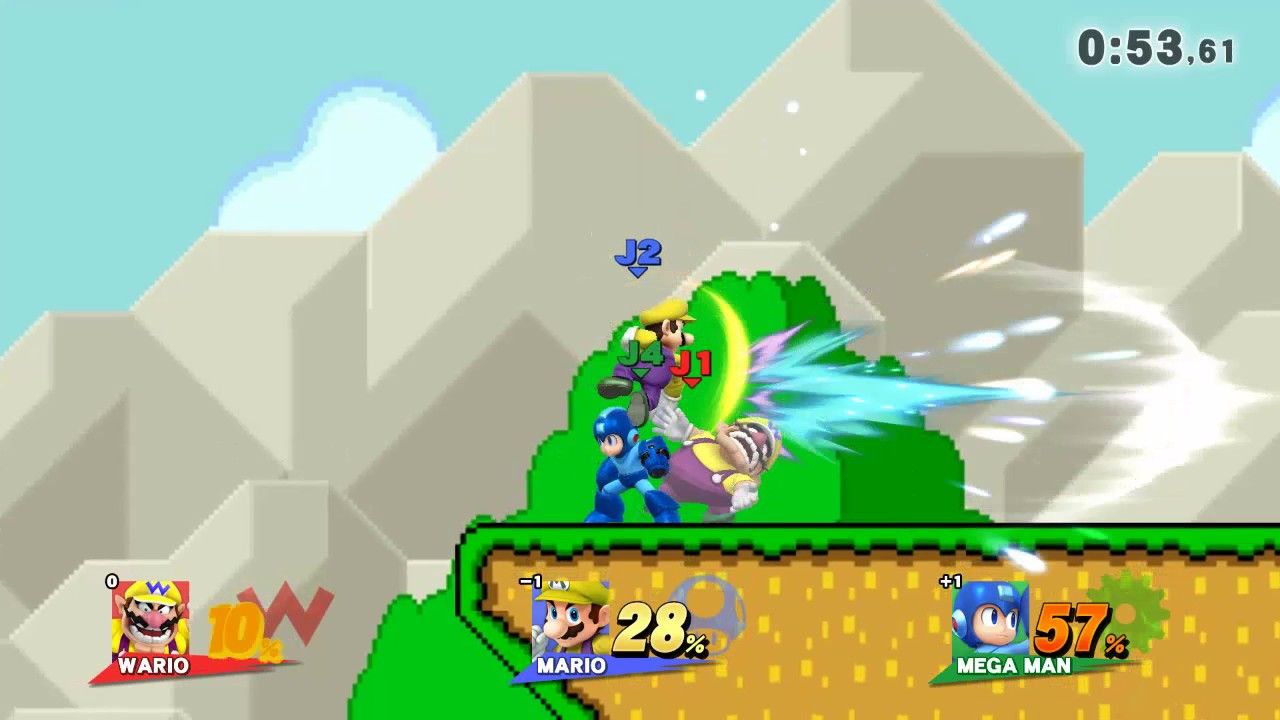 Super Smash Bros. for Wii U - Wario Bros. X Mega Man - YouTube