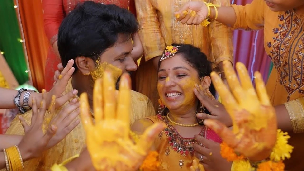 HALDI DANCE BY BRIDE , GROOM & FRIENDS 💛💛💛#dance #wedding #celebration ...