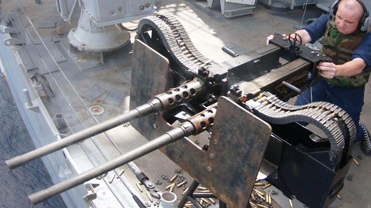 Sailors Firing the Powerful Mk38- M242 - US - YouTube