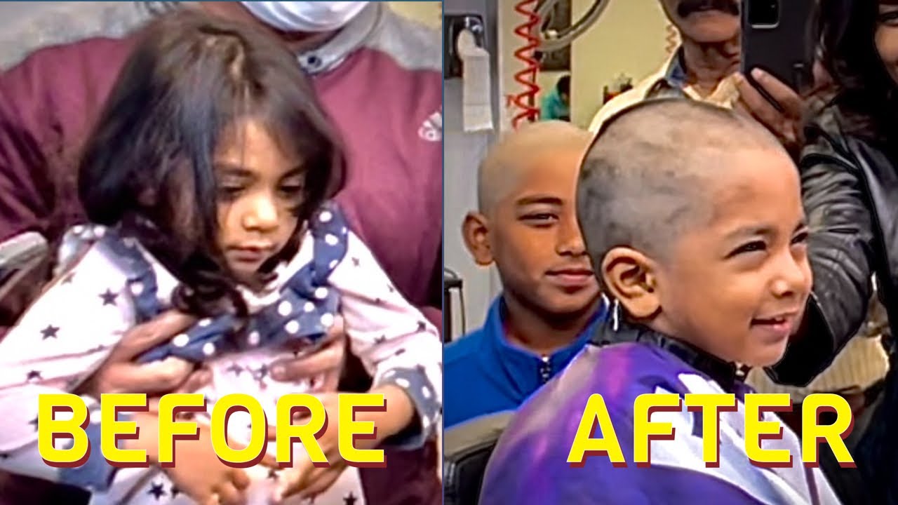 BALD HEAD On 2 Kids | Haircut Tutorial | Hindu Ceremony - YouTube