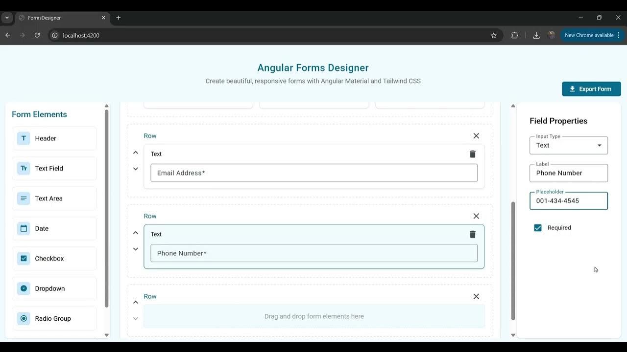 Angular Material Forms Designer: Final Preview - YouTube