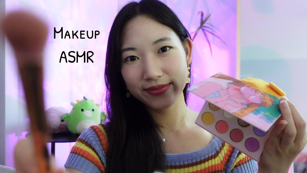 ASMR makeup to help you sleep (layered) 💗 - YouTube