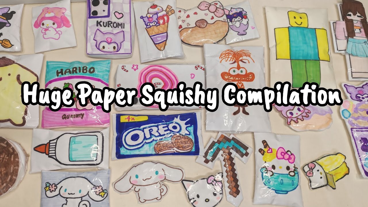 [💸paper diy💸] Paper Squishy Collection asmr! | relaxing paper asmr ...