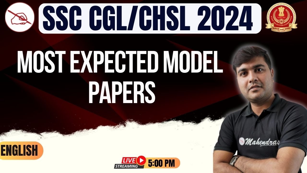 SSC Exam 2024 | SSC English Class | Expected Model Papers | Mahendras ...