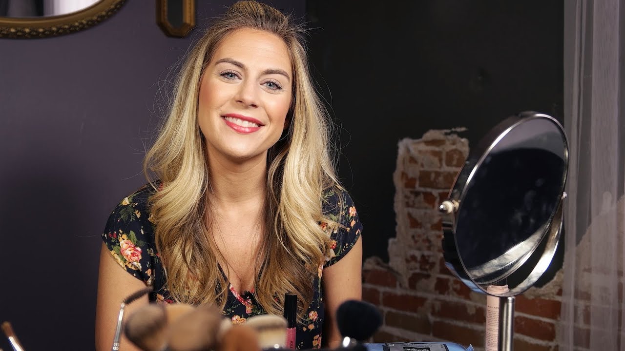 2017 Easy natural Makeup Look with a pop of color | HB COSMETICS - YouTube