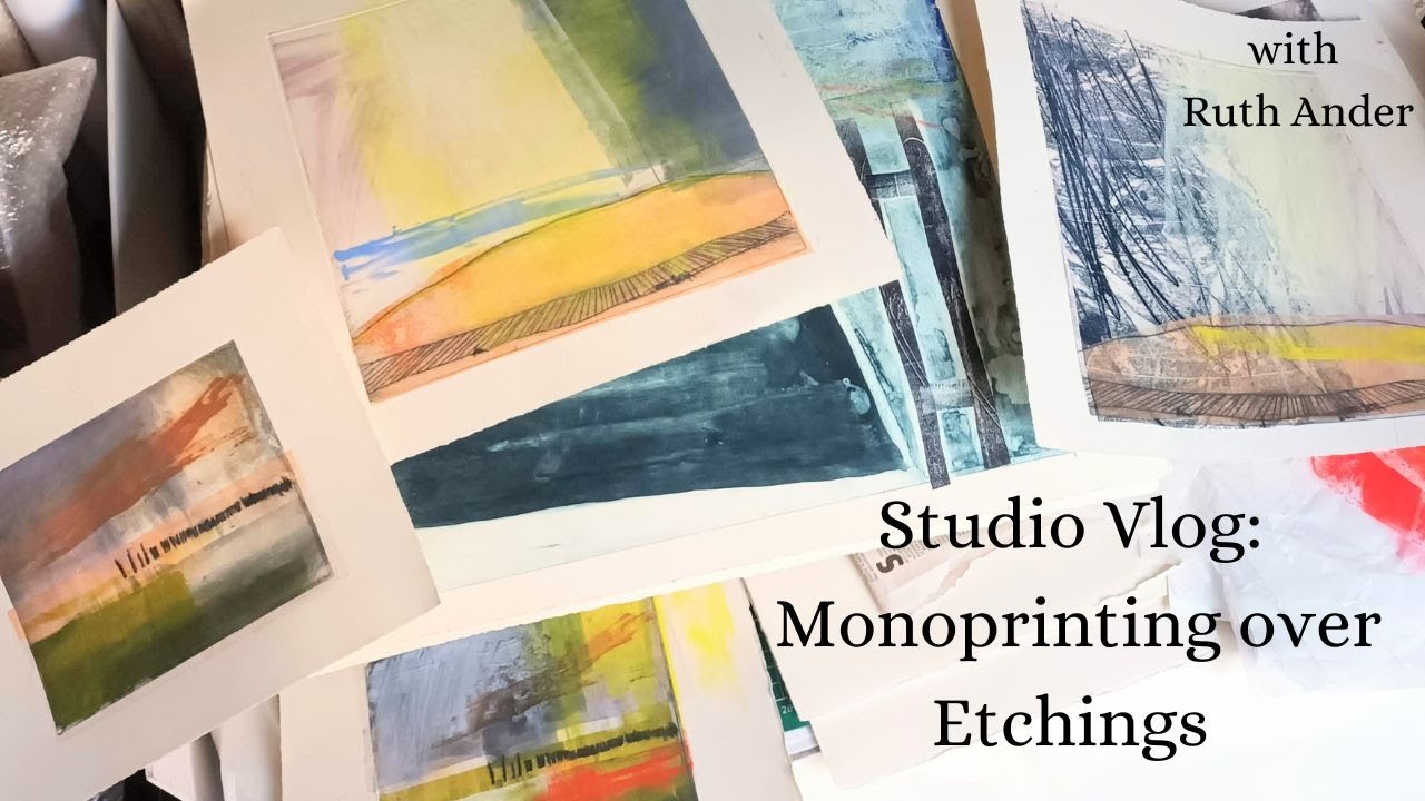 Hand printing session in the studio working over a series of prints ...