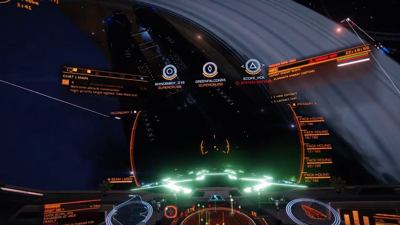 Massive capital class ship arrival - Elite Dangerous - YouTube