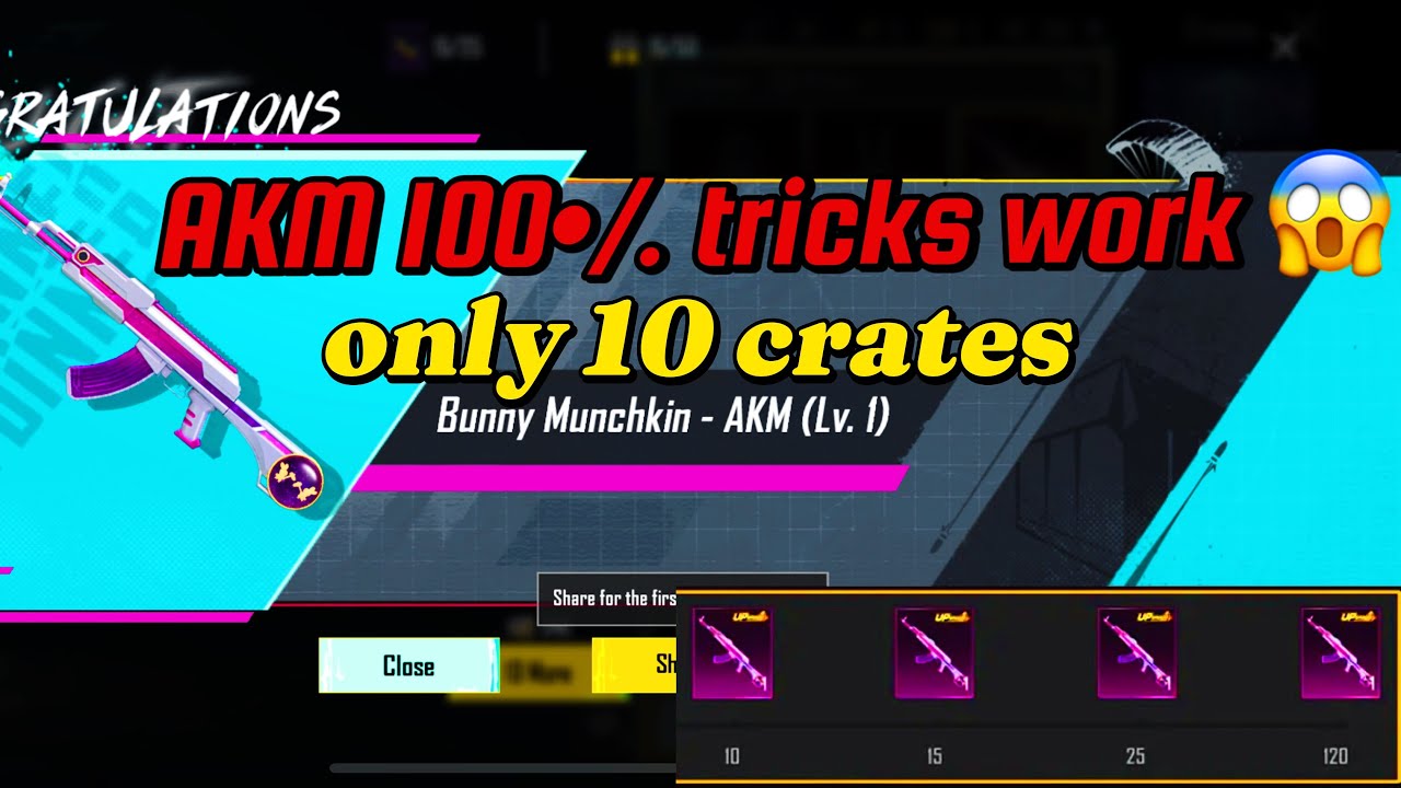Premium crate opening | AKM 100•/. confirme trick 😱 | premium crate ...
