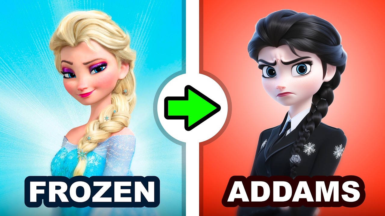 Frozen Characters As Wednesday Characters - YouTube