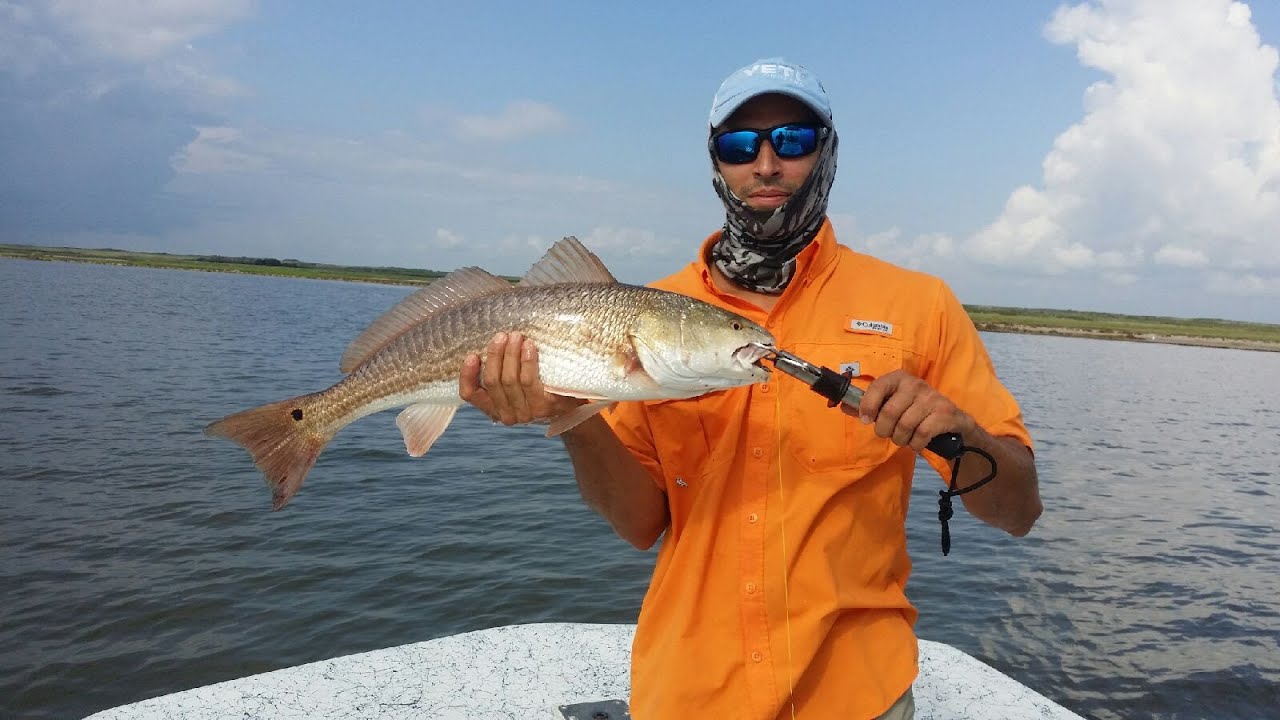 27" Red Fish - Laguna Madre King Ranch Shoreline - Richard - YouTube