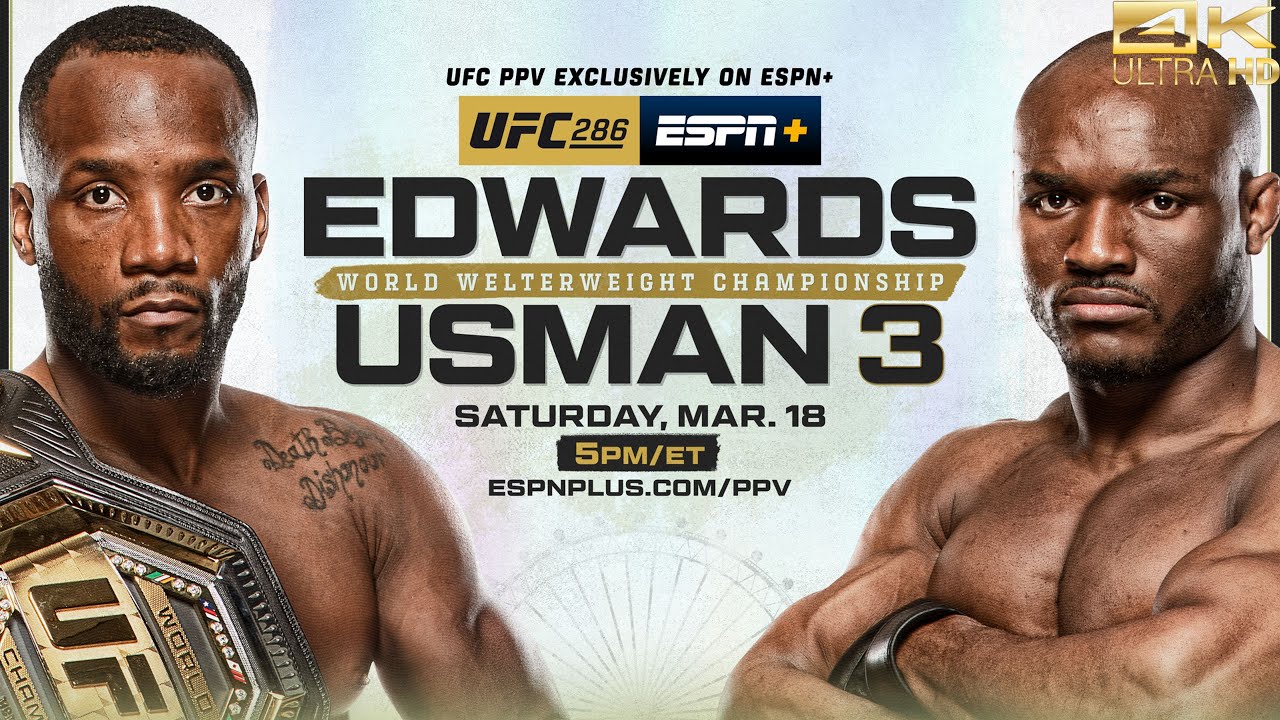 UFC 286 (UFC 4 PS5 Preview) Edwards vs. Usman 3 [4K ULTRA HD | GODLIKE ...