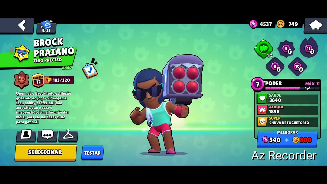 avaliando skins dos brawlers de brawl stars ep 8 (brock) - YouTube