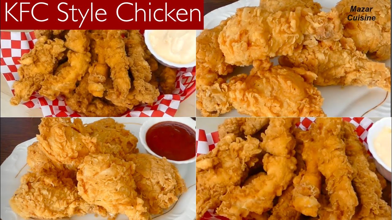 KFC Style Two different Fried Chicken Recipes مرغ بریان به سبک ک اف سی ...