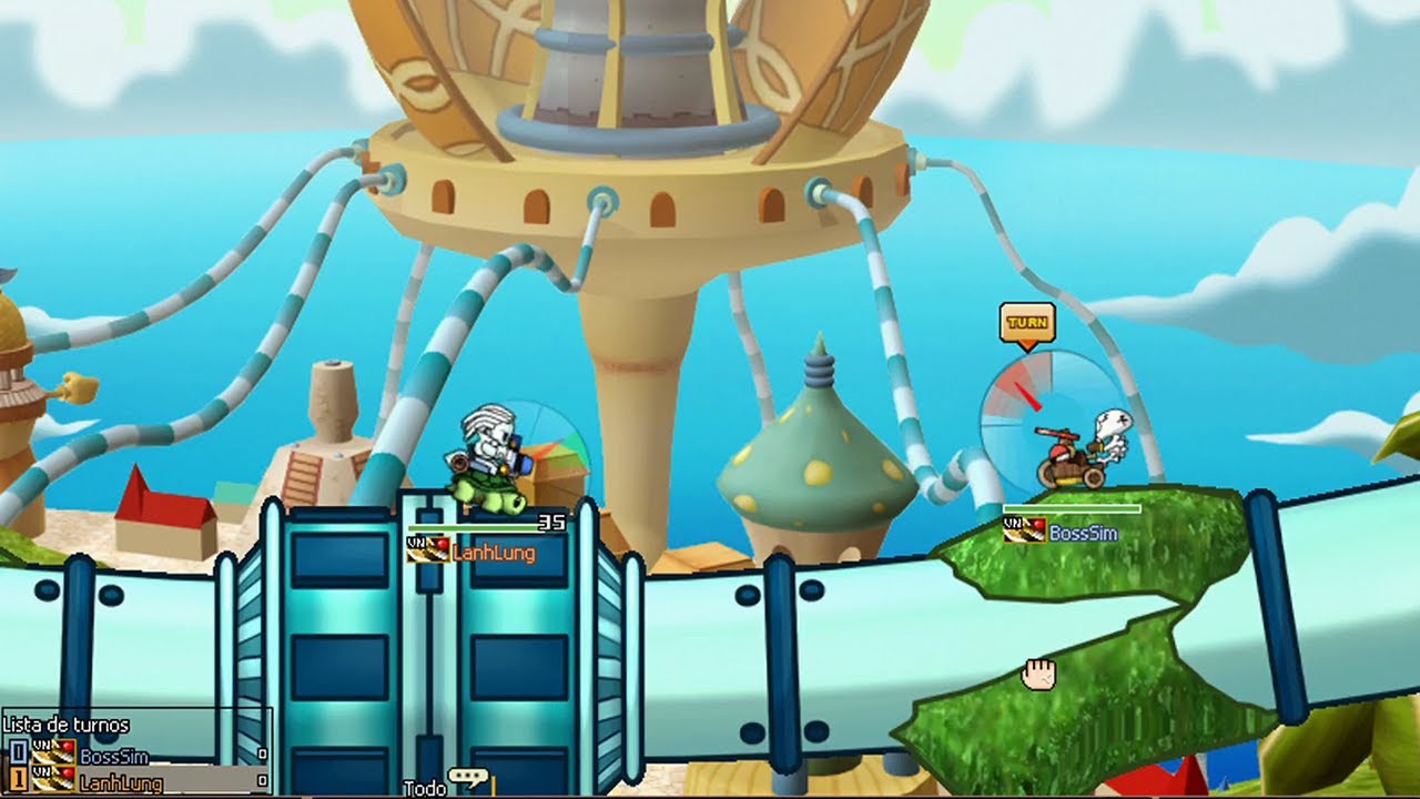 Gunbound Classic : SOLO 1-1 TURTLE vs BOOMER - YouTube