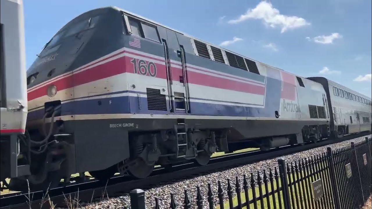 Amtrak Texas Eagle 21 with 50th Anniversary Pepsi Can Unit 160 trailing! - YouTube