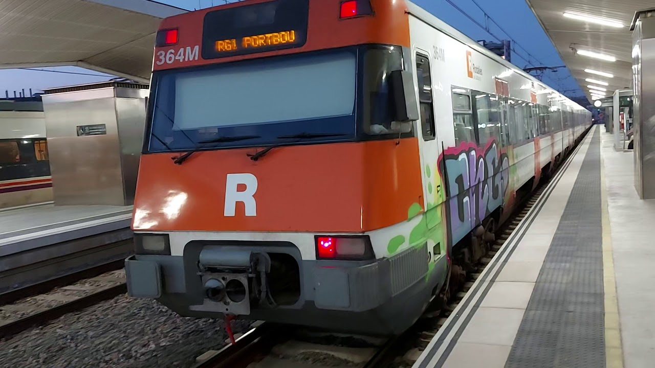 Rodalies Renfe| 447 realizando un RG1 L'Hospitalet de Llobregat-Portbou ...