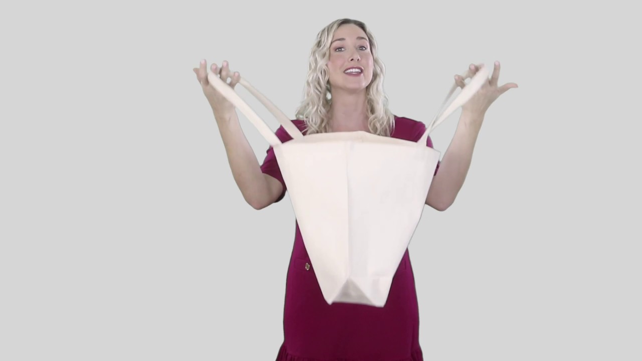 JUMBO CANVAS TOTE BAG WEB HANDLES - YouTube