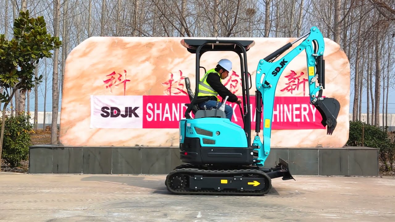 SDJK JKW-20S Small Excavator Driving-2 - YouTube